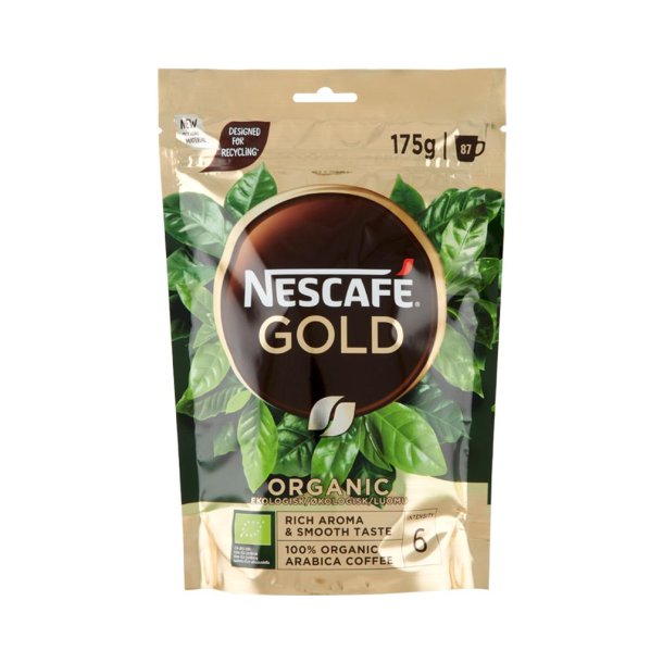 Nescafé Instant Gold Organic - 87 kopper - 175g - CoffeeShoppen